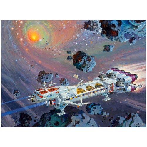Постер / Плакат / Картина Космический корабль 40х50 см в подарочном тубусе