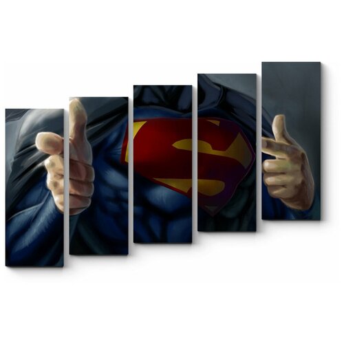 Модульная картина В каждом Супермене живет Бэтмен 90x63