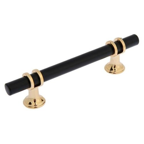 Ручка скоба CAPPIO, м/о 96 мм, d=12, цвет черный с золотом