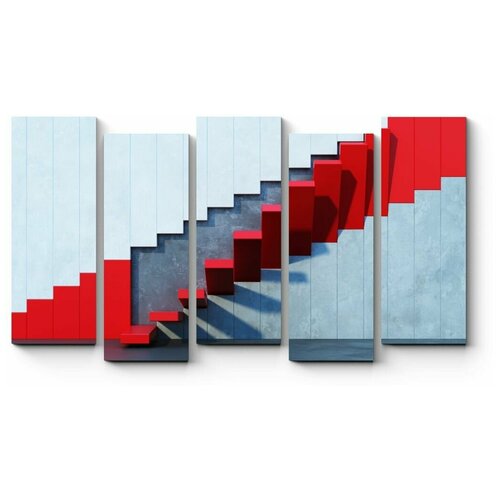 Модульная картина Красная лестница200x116