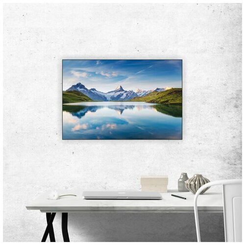 Постер Отражение снежных вершин в горном озере 40х30 см в тубусе ПолиЦентр