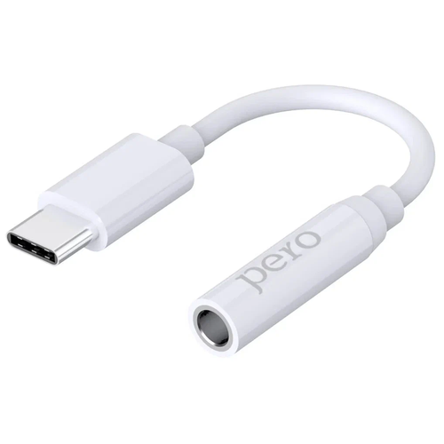 Аксессуар Pero AD04 USB Type-C - Mini Jack 3.5mm White PRAD04TJWT