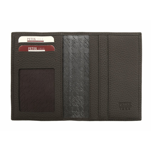 Обложка-карман для паспорта Petek 1855 обложка с карманами под карты 501K.234.02, коричневый