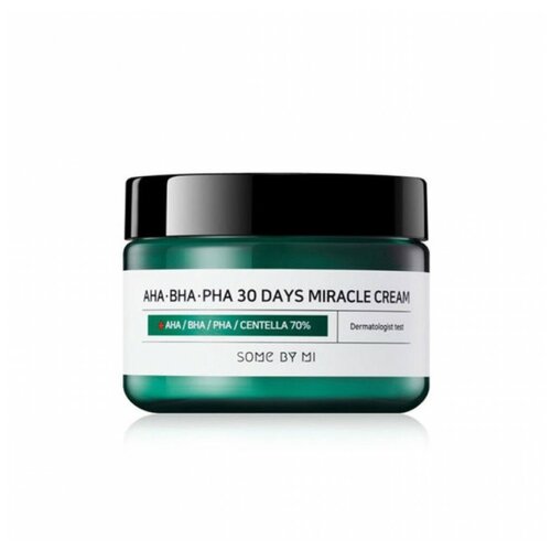 Some By Mi AHA-BHA-PHA 30 Days Miracle Cream Крем для лица с 3 видами кислот и центеллой азиатской, 60 г