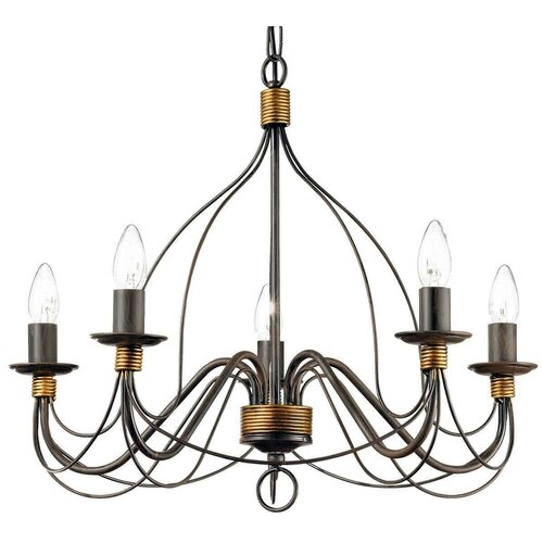 Люстра IDEAL LUX CORTE SP5 RUGGINE, E14, 200 Вт, кол-во ламп: 5 шт., цвет: коричневый
