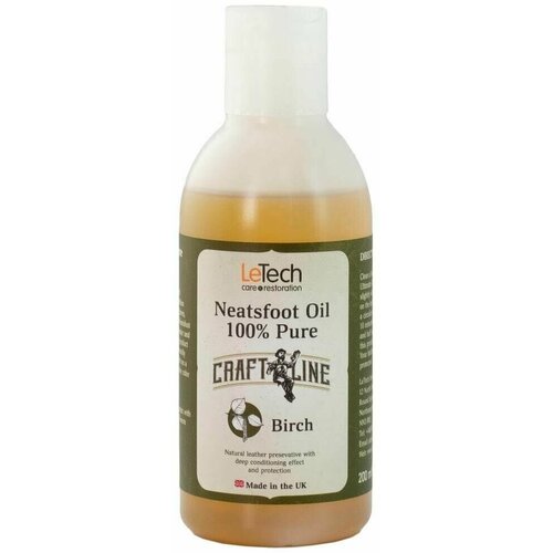 Масло костное для кожи с запахом Birch, LeTech, Neatsfoot Oil Leather 100% Pure, 200ml