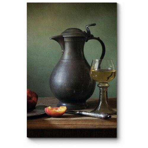 Модульная картина Персики и вино 30x45