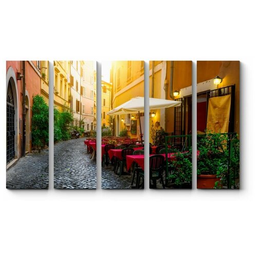 Модульная картина Уютное уличное кафе, Рим 90x54