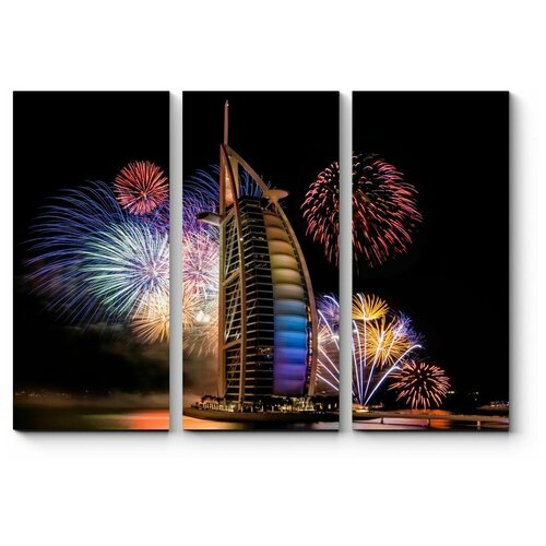 Модульная картина Потрясающий Новый год в Дубай 60x43