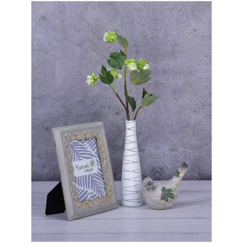 Интерьерная стеклянная ваза для цветов и сухоцветов, свежий ветер ваза, белый, бутыль 23см