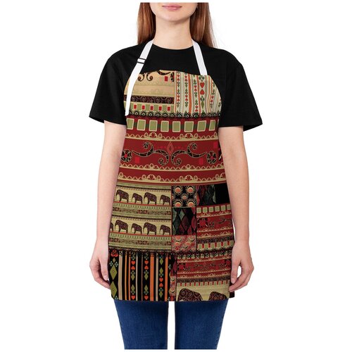 Фартук женский для готовки JoyArty "Этнический пэчворк", универсальный размер