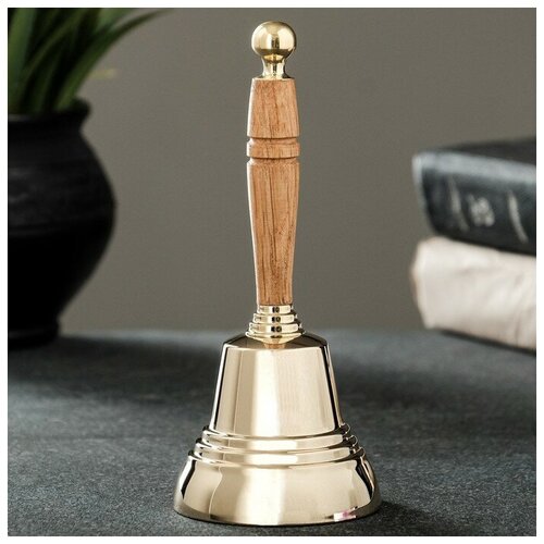 Валдайский колокольчик с деревянной ручкой, d - 7 см 7486604