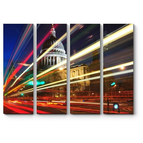 Модульная картина Огни ночного Лондона 90x68