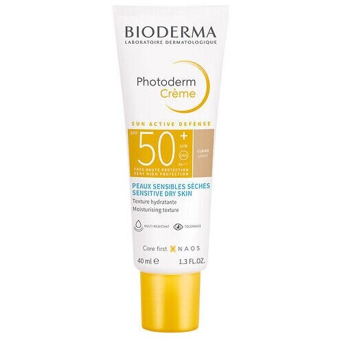 BIODERMA фотодерм Солнцезащитный Тональный крем SPF50+ Светлый оттенок, 40 мл