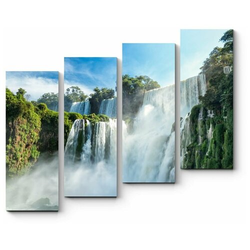 Модульная картина Удивительные водопады Игуасу 80x69
