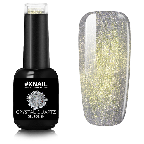 Гель лак XNAIL PROFESSIONAL Crystal Quartz камуфлирующий, для ногтей, с глиттером, с шиммером, 10 мл, № 1