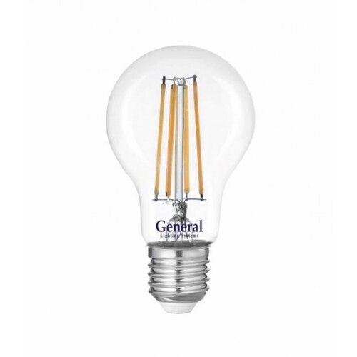 Лампа филамент светодиодная 13Вт груша General 649400 GLDEN-A60S-13-230-E27-6500