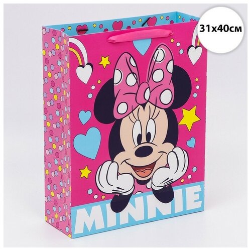 Пакет подарочный "Minnie", Минни Маус, 31х40х11,5 см
