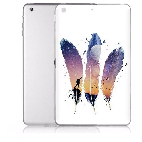 Чехол задняя-панель-накладка-бампер MyPads небесные перья для Apple iPad Air (2013)-A1474/A1475/A1476 противоударный