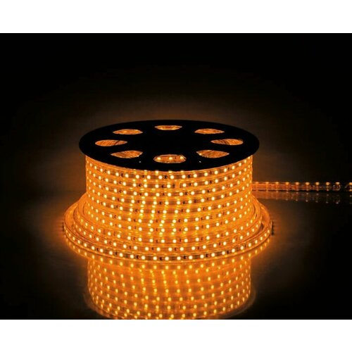 Cветодиодная LED лента Feron LS704, 60SMD(2835)/м 4.4Вт/м 100м IP65 220V желтый fr_26240