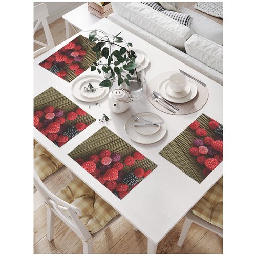 Комплект салфеток JoyArty "Лесные ягоды" для сервировки стола (32х46 см, 4 шт.)