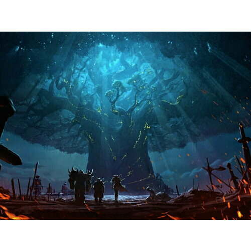 Плакат, постер на бумаге World of Warcraft/игровые/игра/компьютерные герои персонажи. Размер 30 х 42 см
