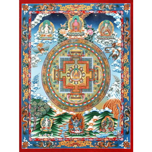 Плакат, постер на холсте Mandala/Мандала/искусство/арт/абстракция/творчество. Размер 21 х 30 см