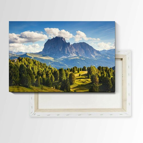 Картина на холсте - "Лето в Альпах" размер 90-135 см