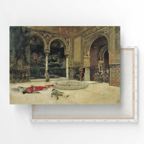 Картина на холсте, репродукция / Мариано Фортуни - The Slaying of the Abencerrajes / Размер 40 x 53 см