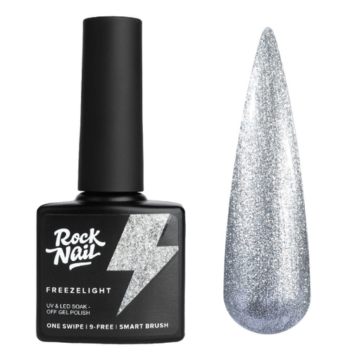 ROCKNAIL, Freezelight, Гель-лак №340 Silver Flash, 10 мл