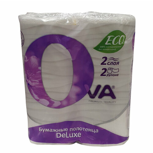 Бумажные полотенца "Ova Deluxe", 2 сл, 2 рулона