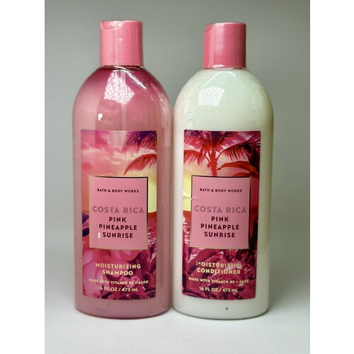 Bath and Body Works шампунь и кондиционер для волос Pink Pineapple Sunrise