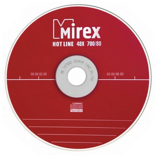 Компакт диск CD-R 700мБ Mirex Хотлайн тонкие/слим/