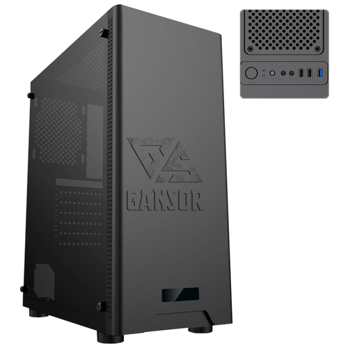 Компьютер GANSOR OPTIMAL-1616131 Intel Pentium G6400 4.0 ГГц, Z490M, 16Гб 2666 МГц, SSD 120Гб, HDD 1Тб, RTX 3060 12Гб (NVIDIA GeForce), 700Вт