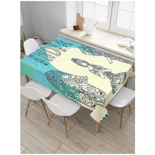 Скатерть прямоугольная JoyArty на кухонный стол "Индия" из оксфорда, 120x145 см