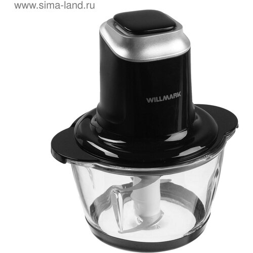 Измельчитель WILLMARK WMC-5288, стекло, 400 Вт, 1.2 л, чёрный