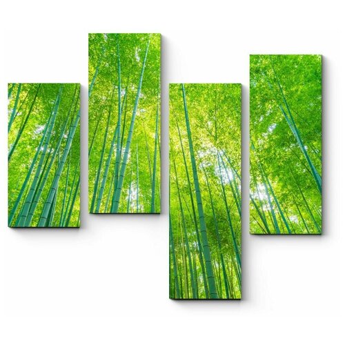 Модульная картина Бамбуковый лес 84x79