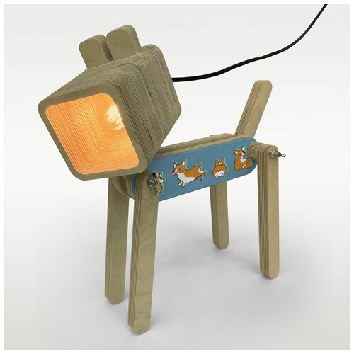 Настольная лампа светильник "Собака" модель Корги - 46