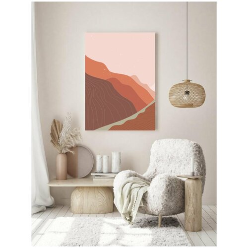 Интерьерная картина на холсте натянутая на подрамник / 50х70 / "Восточный пейзаж" №3 / в кухню / в спальню / в гостиную / на стену