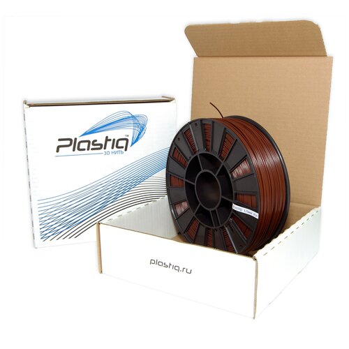 Пластик ABS для 3D принтера коричневый Plastiq, 1.75мм, 300 метров