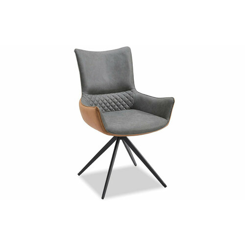 Кресло Jess, графит/коричневый цвет
