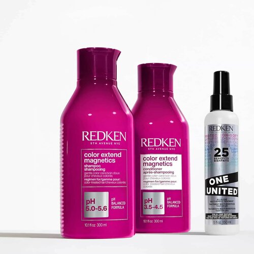 Redken набор Color Extend Magnetics - Shampoo 300 ml + Conditioner 300 ml + Spray 150 ml