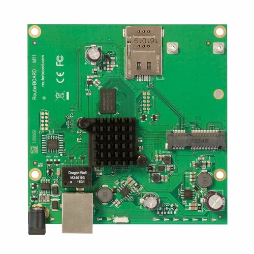 Маршрутизатор MikroTik RouterBOARD M11G with Dual Core 880MHz CPU, 256MB RAM, 1x Gbit LAN, 1x miniPCI-e, RouterOS L4 (RBM11G)