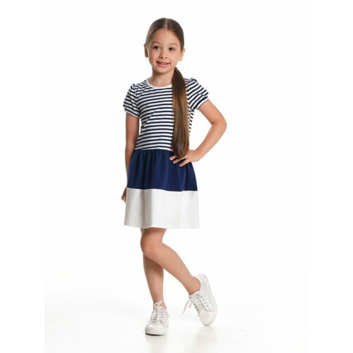 Платье Mini Maxi, размер 110, синий, белый