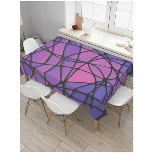 Скатерть прямоугольная JoyArty на кухонный стол "Градиентные линии" из оксфорда, 120x145 см
