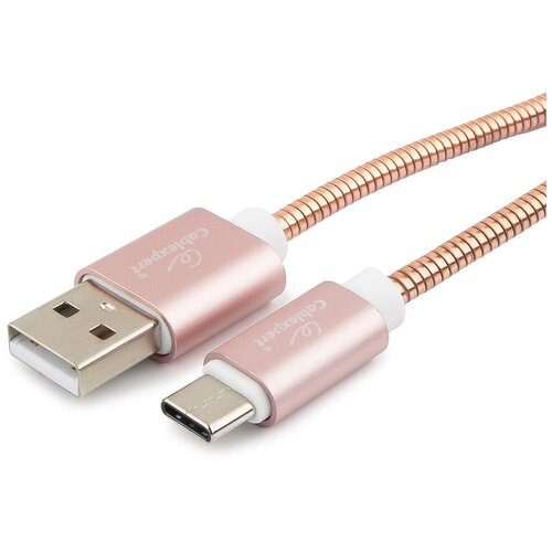 Кабель USB 2.0, AM/Type-C, серия Gold, длина 1,8 м, золото, Cablexpert