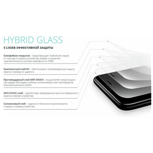 Защитное стекло на Lenovo Tab 4 TB-X304L 10.1" (Гибридное: пленка+стекловолокно) Hybrid Glass , Brozo