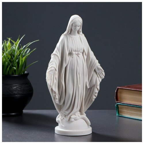 Сувениры из мраморной крошки Статуэтка "Дева Мария" 23х12см, белая / мраморная крошка
