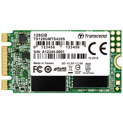 Твердотельный накопитель Transcend 128 ГБ SATA TS128GMTS430S