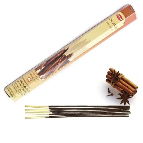 Благовония HEM Корица (Cinnamon) шестигранник 20 палочек